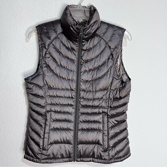 Bernardo | Jackets & Coats | Bernardo Silver Gray Satin Goose Down ...